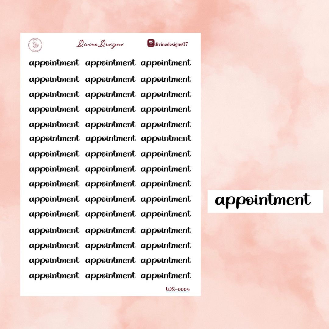 Planner Script Stickers Foiled Script Stickers Foiled Planner Stickers ...