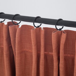 2 Panel Rust Red Burlap Curtains Living Room Farmhouse / Custom ...