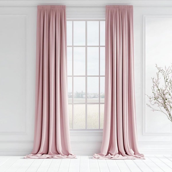 Dusty Rose Curtains - Etsy