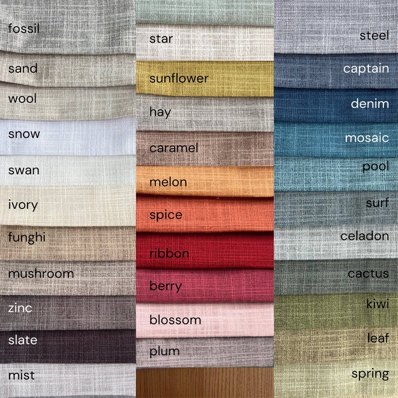 32 Color Boho Curtains Living Room / Linen Curtains Bedroom / Burlap ...
