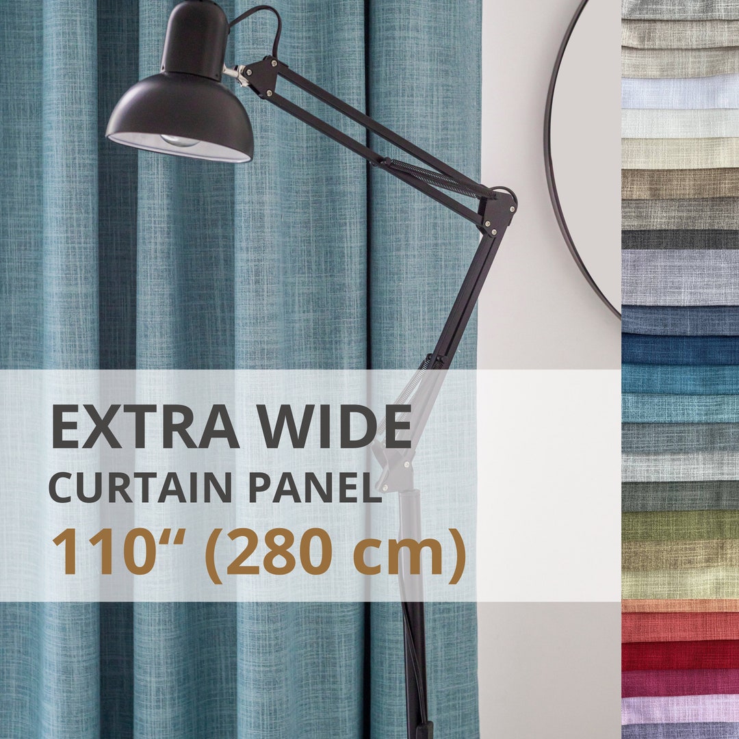 Extra Wide Aqua Blue Curtains / Rod Pocket Blackout Curtains Bedroom ...