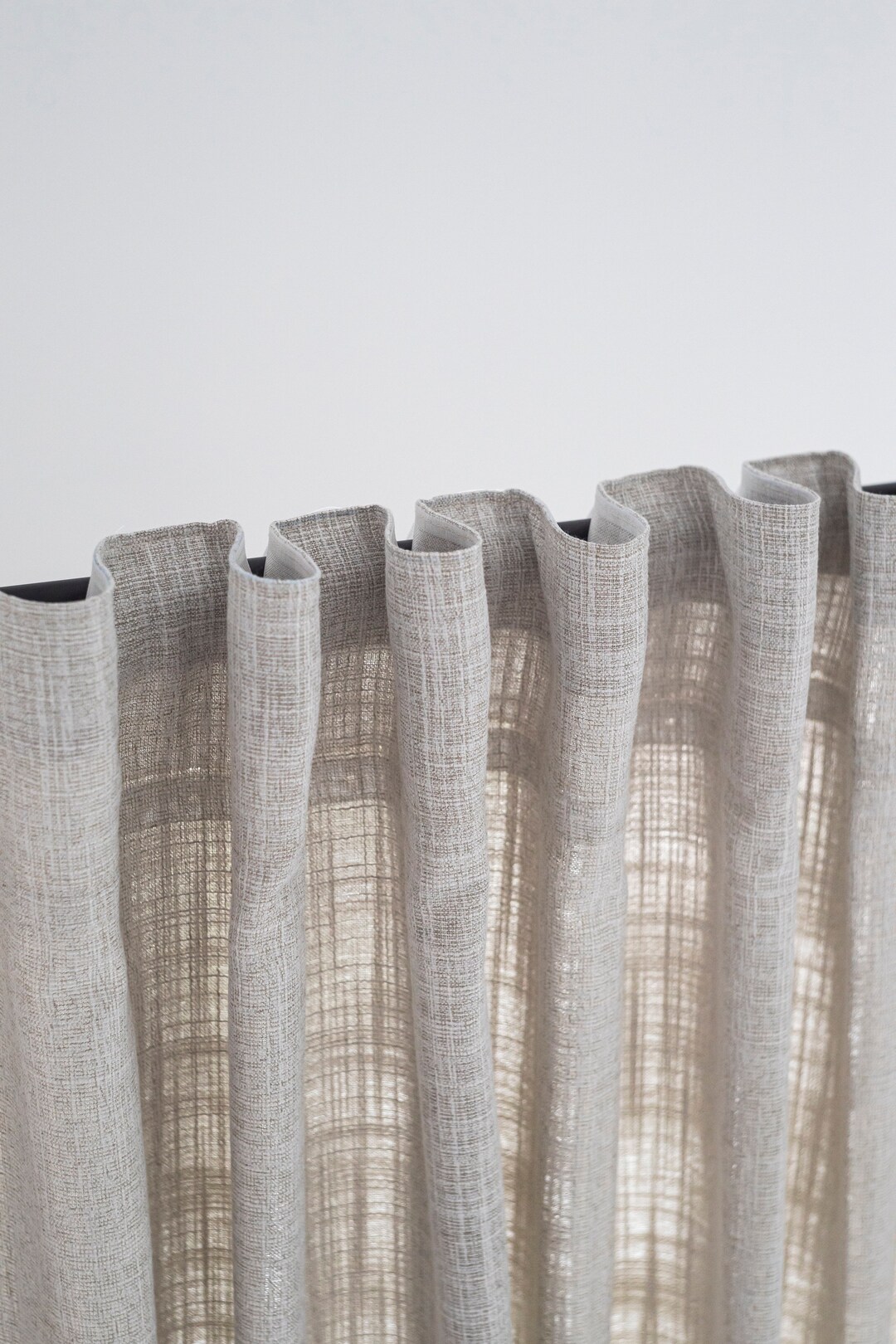 2 Panel Burlap Curtains for Living Room / Back Tab Drapes / Farmhouse ...