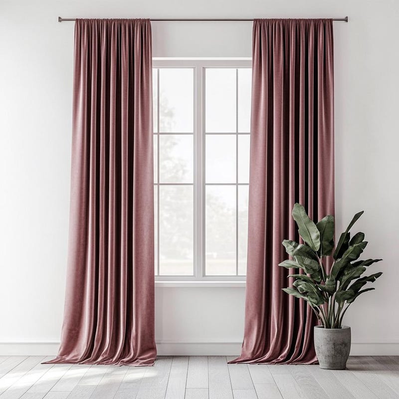 Dusty Rose Curtains - Etsy