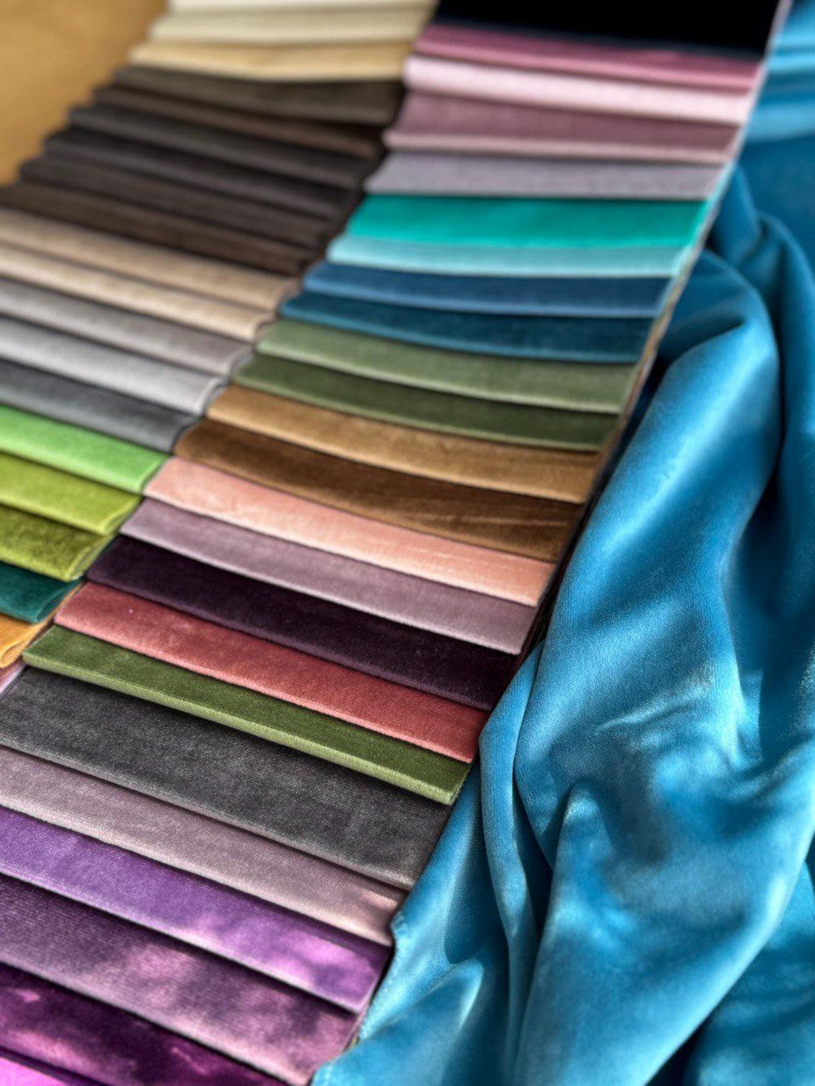 80 Colors Velvet Curtains for Living Room / Custom Warm Blackout ...