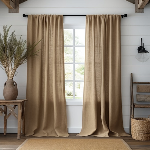 Rustic Curtains - Etsy