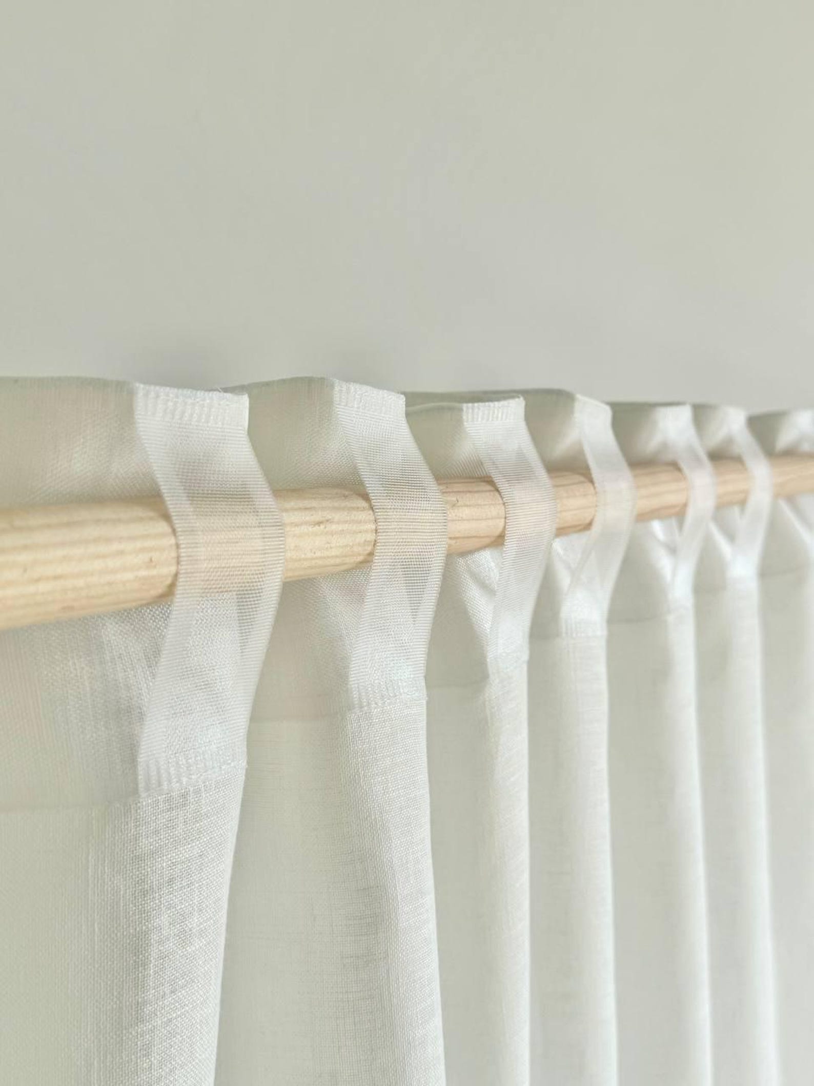 Сanopy Bed Curtains / Linen Curtains Tie Top / Lace Bed Canopy Curtains ...
