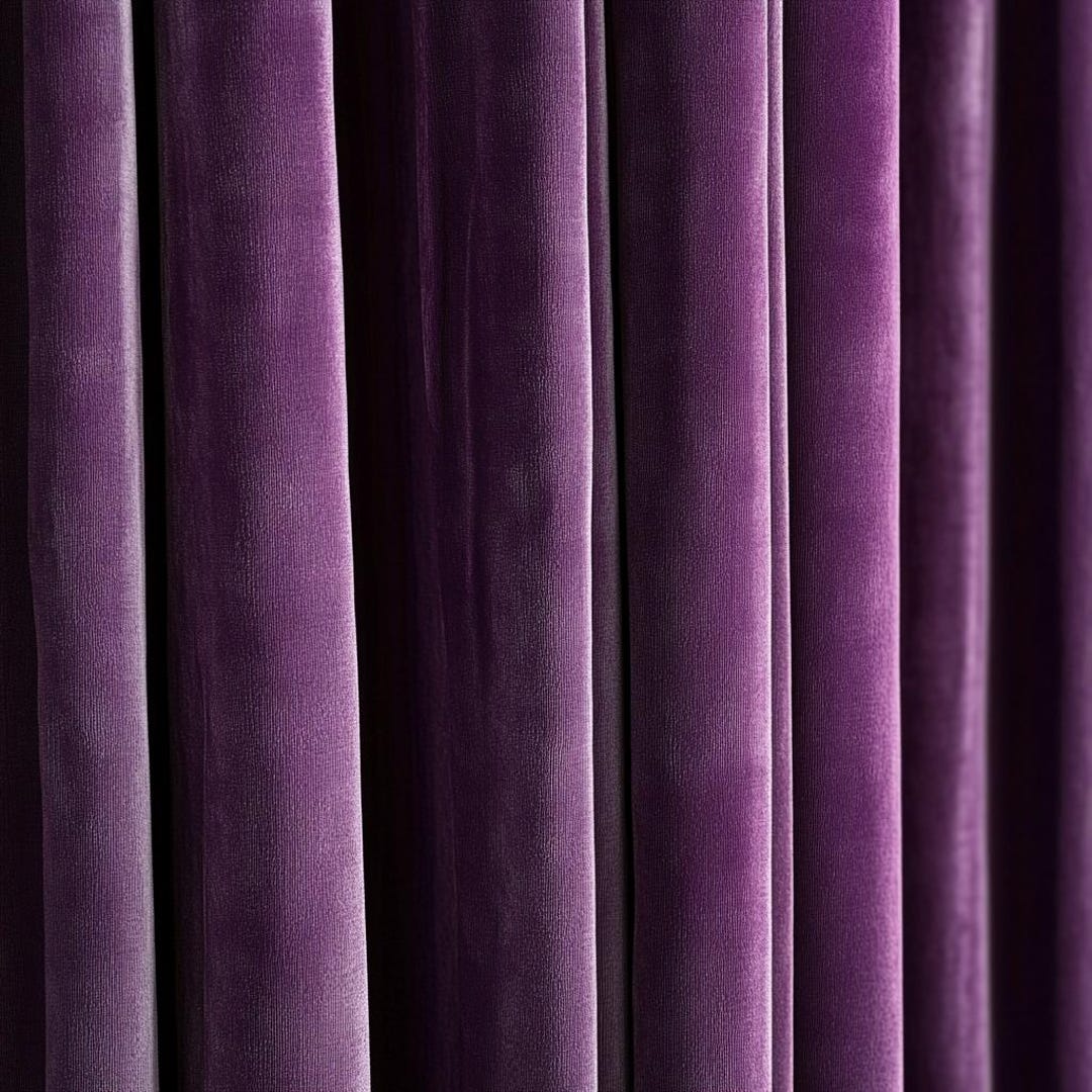 Dark Violet Silk Velvet Curtains Living Room / Custom Blackout Bedroom ...