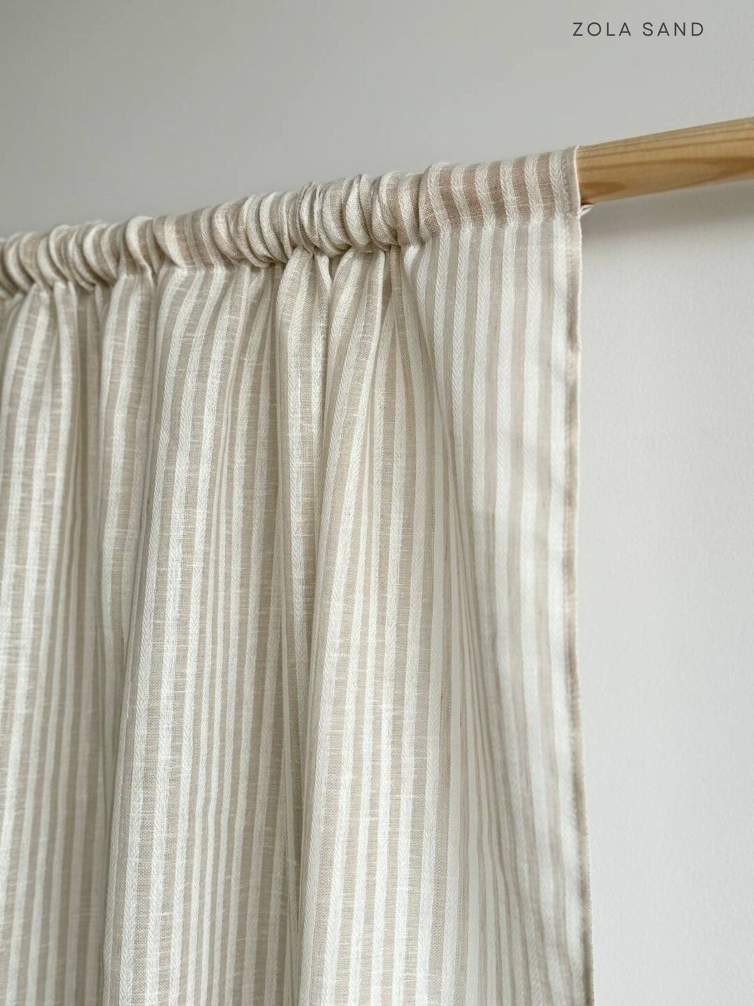 Cafe Curtains for Kitchen / Linen Short Curtains / Sheer Cafe Curtains ...