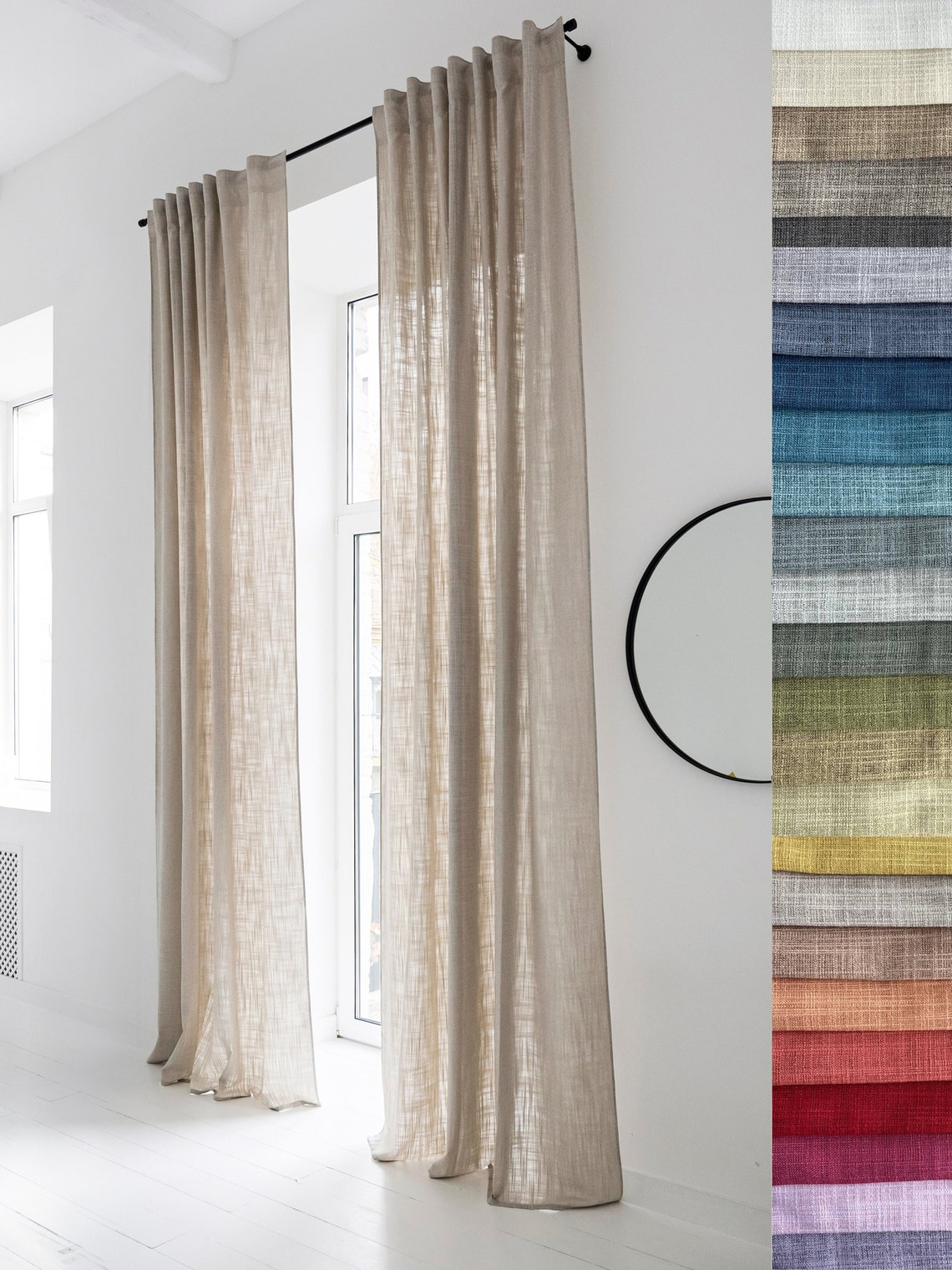 Boho Curtains 2 Panel for Living Room Back Tab / Curtains for Bedroom ...