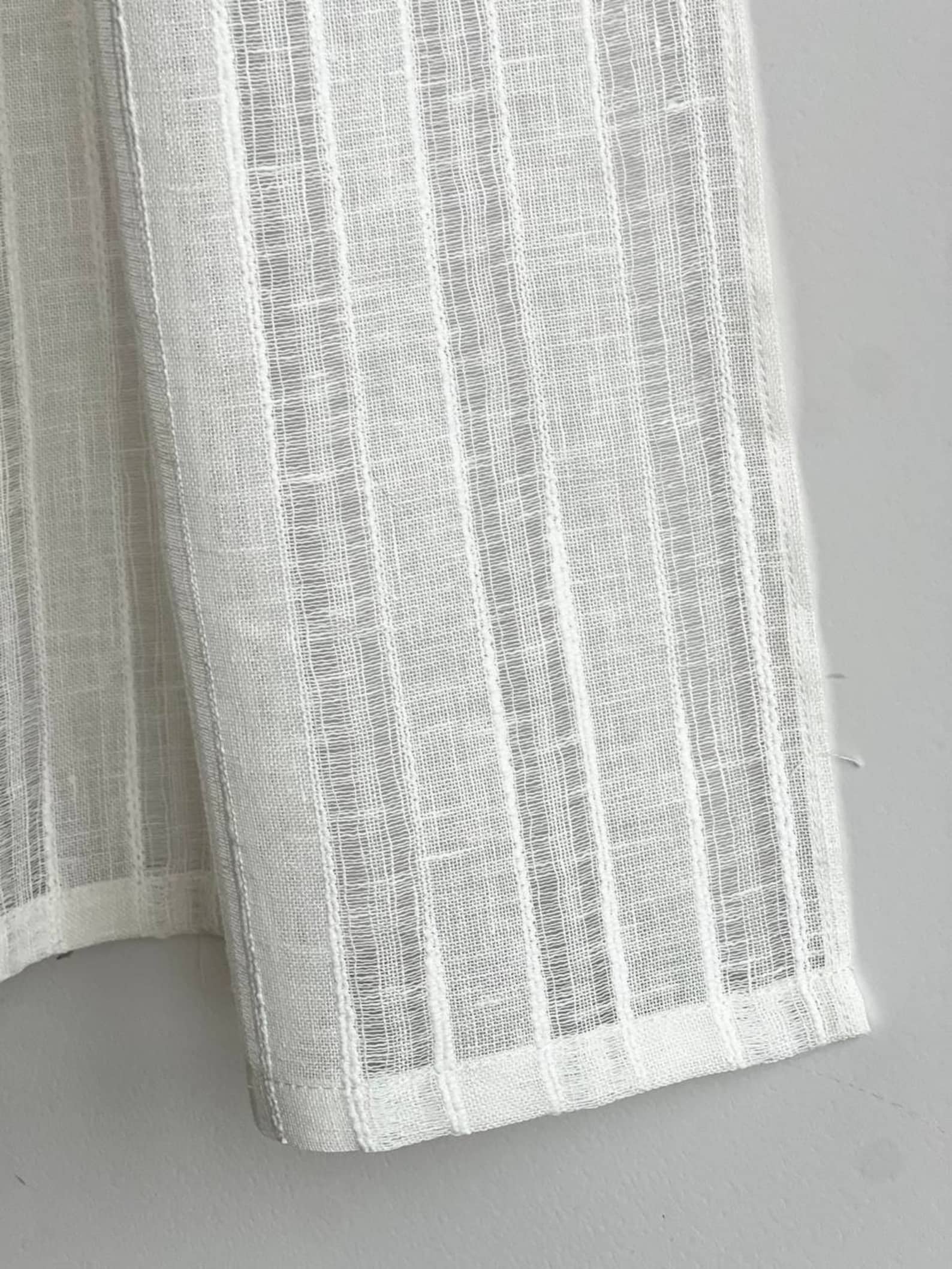 Cafe Curtains for Kitchen / Linen Short Curtains / Lace French Country ...