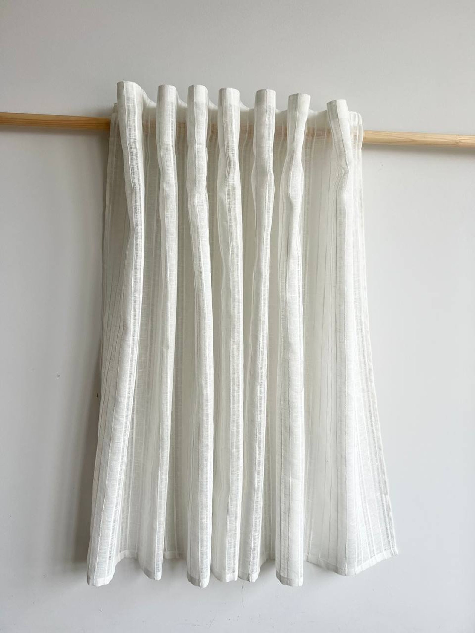 Cafe Curtains for Kitchen / Linen Short Curtains / Lace French Country ...