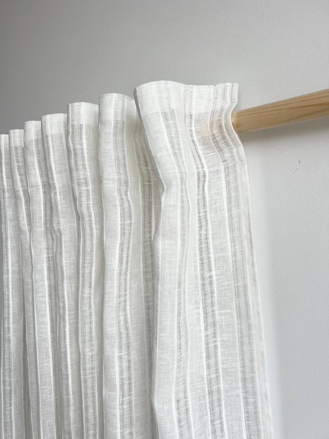 Cafe Curtains for Kitchen / Linen Short Curtains / Lace French Country ...