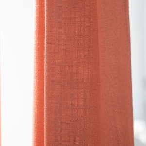 2 Panel Rust Red Burlap Curtains Living Room Farmhouse / Custom ...