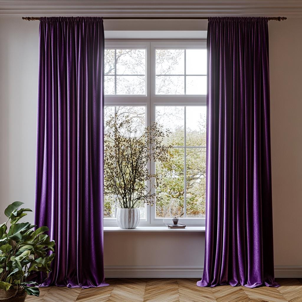 80 Colors Velvet Curtains for Living Room / Custom Warm Blackout ...