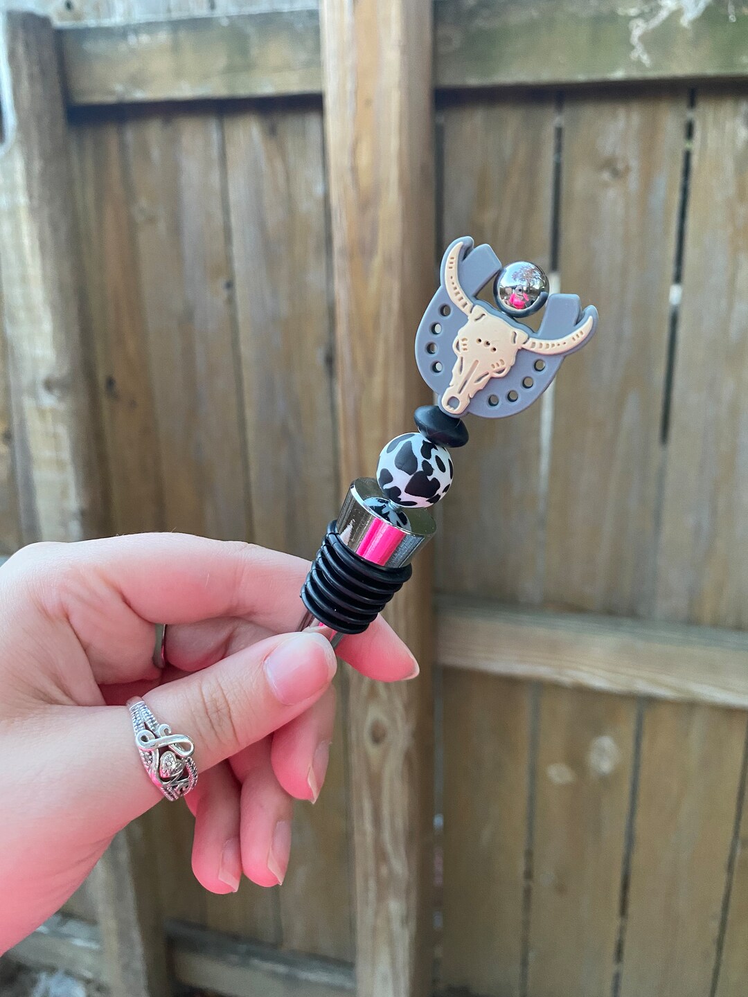 Cow Skull Horseshoe Wine Stoppers - Etsy