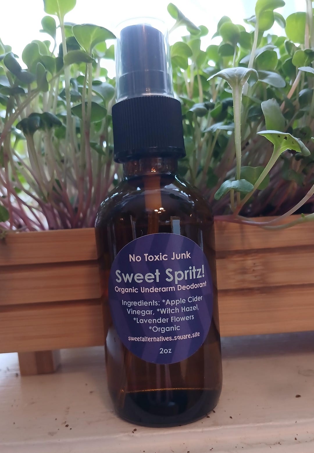 Organic, Toxin-free, Travel Sized, Spray Deodorant in a Glass Bottle ...