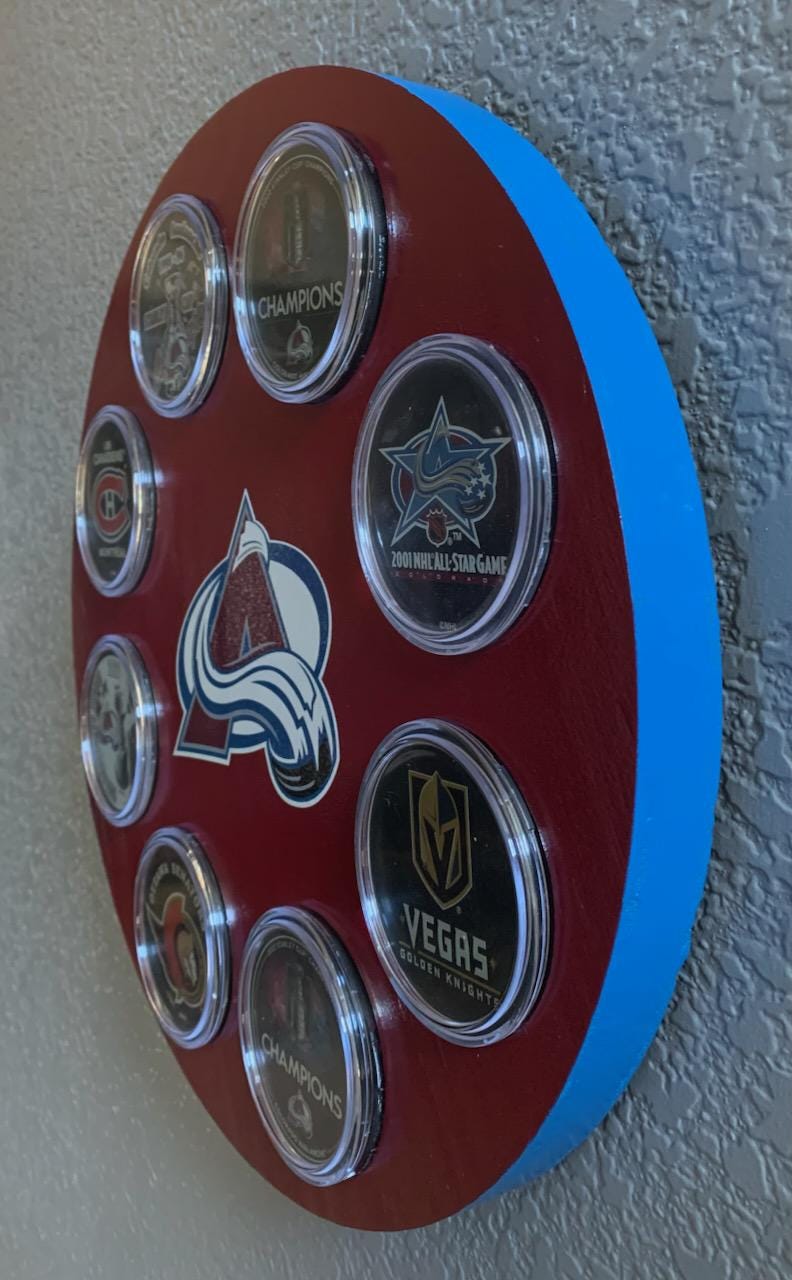 8 Hockey Tube Puck (pick Your Team) Wall Hanging Display - Etsy