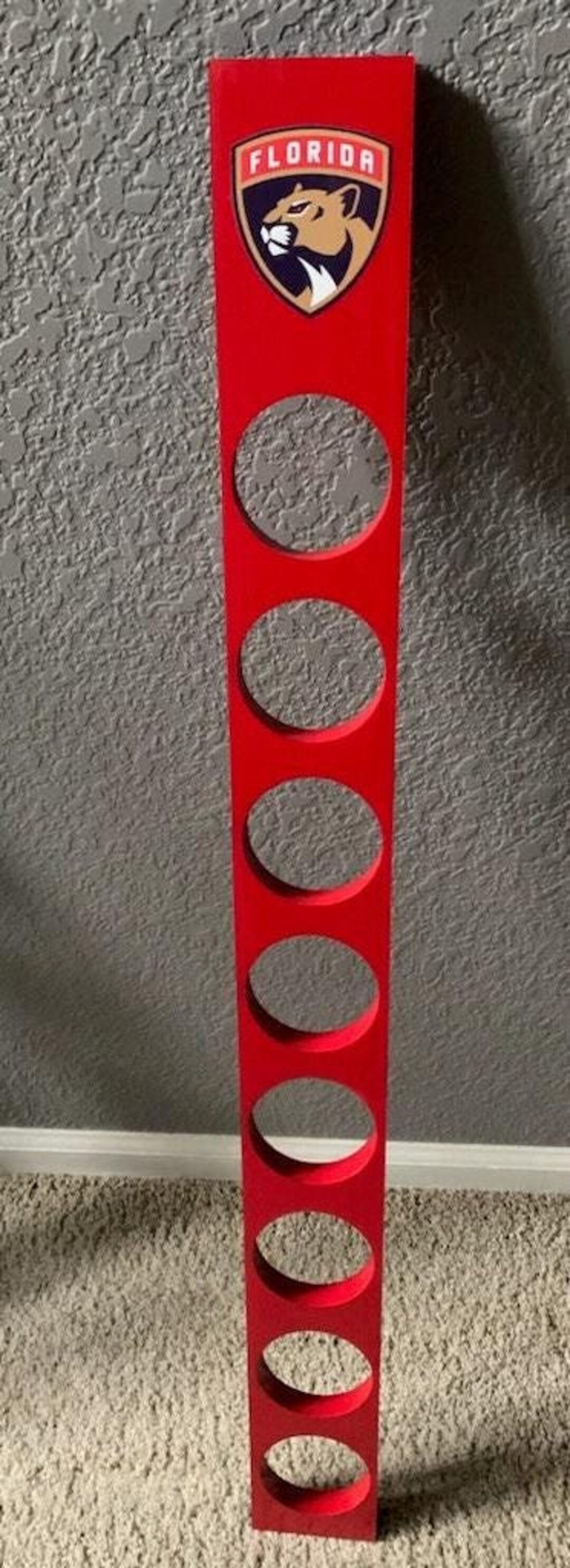 Florida Panthers 8 Hockey Puck VERTICAL Wall Hanging Display - Etsy