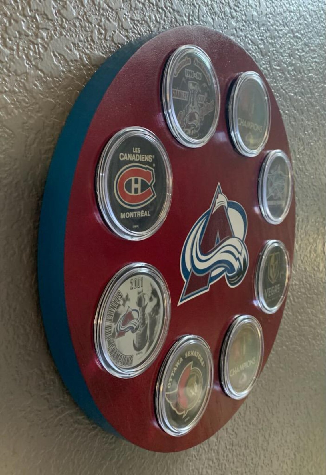 8 Hockey Tube Puck (pick Your Team) Wall Hanging Display - Etsy