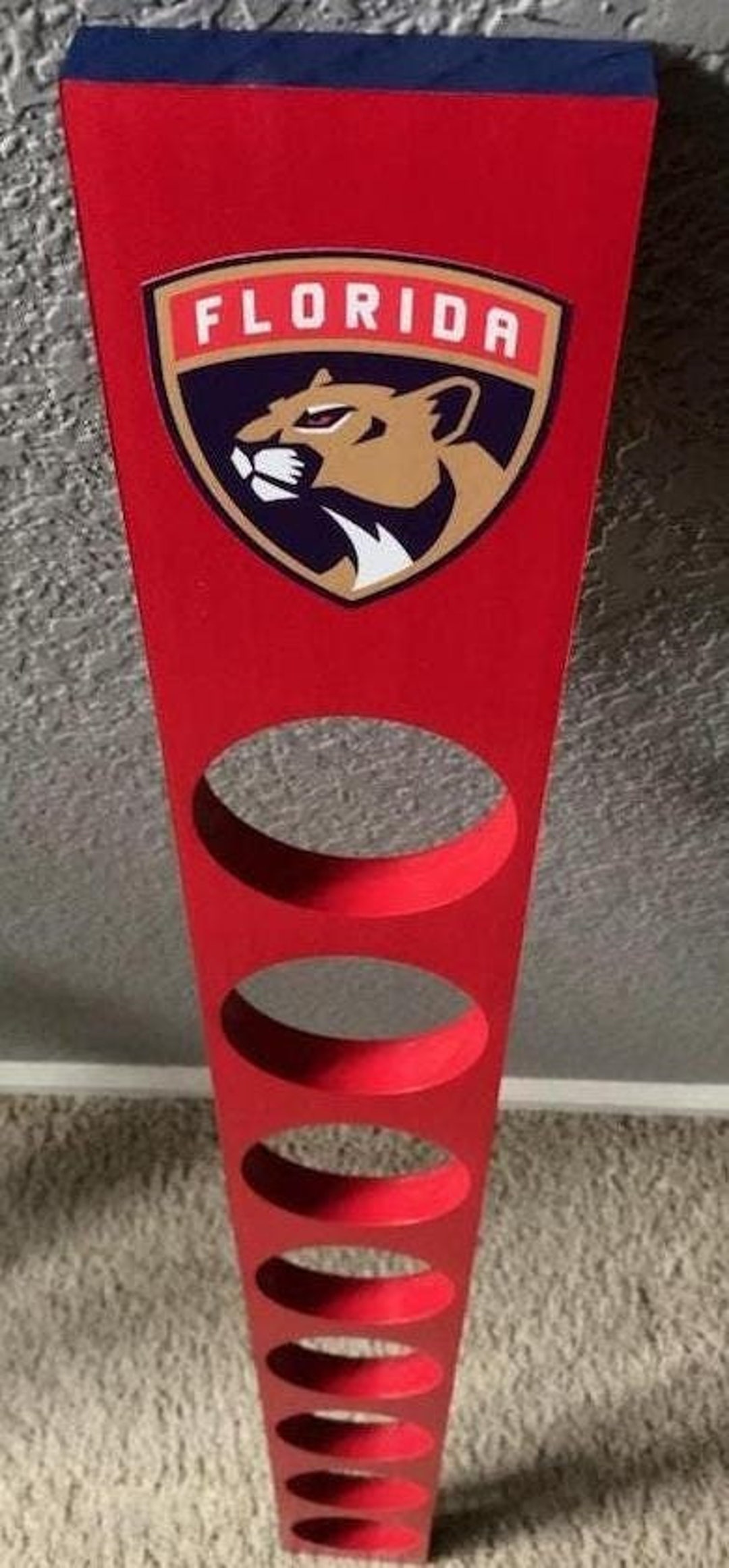 Florida Panthers 8 Hockey Puck VERTICAL Wall Hanging Display - Etsy