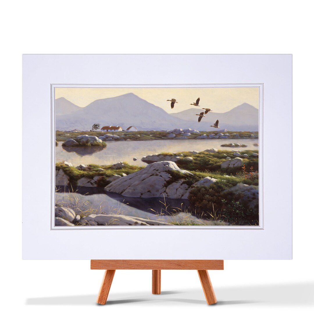 Flying Geese Print Julian Friers Double Mounted British Wildlife Art ...