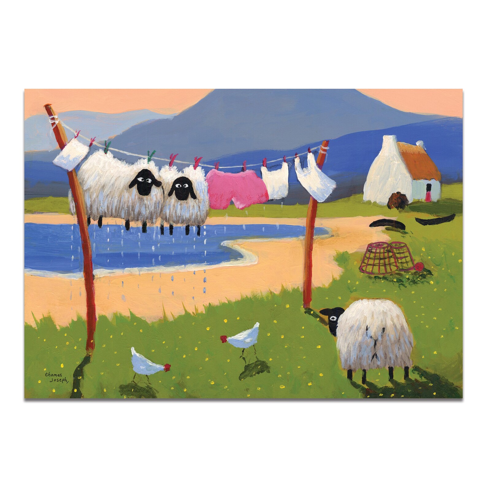 Jigsaw Puzzle 1000 Piece - Hand Wash Only - Thomas Joseph - Sheep Art ...