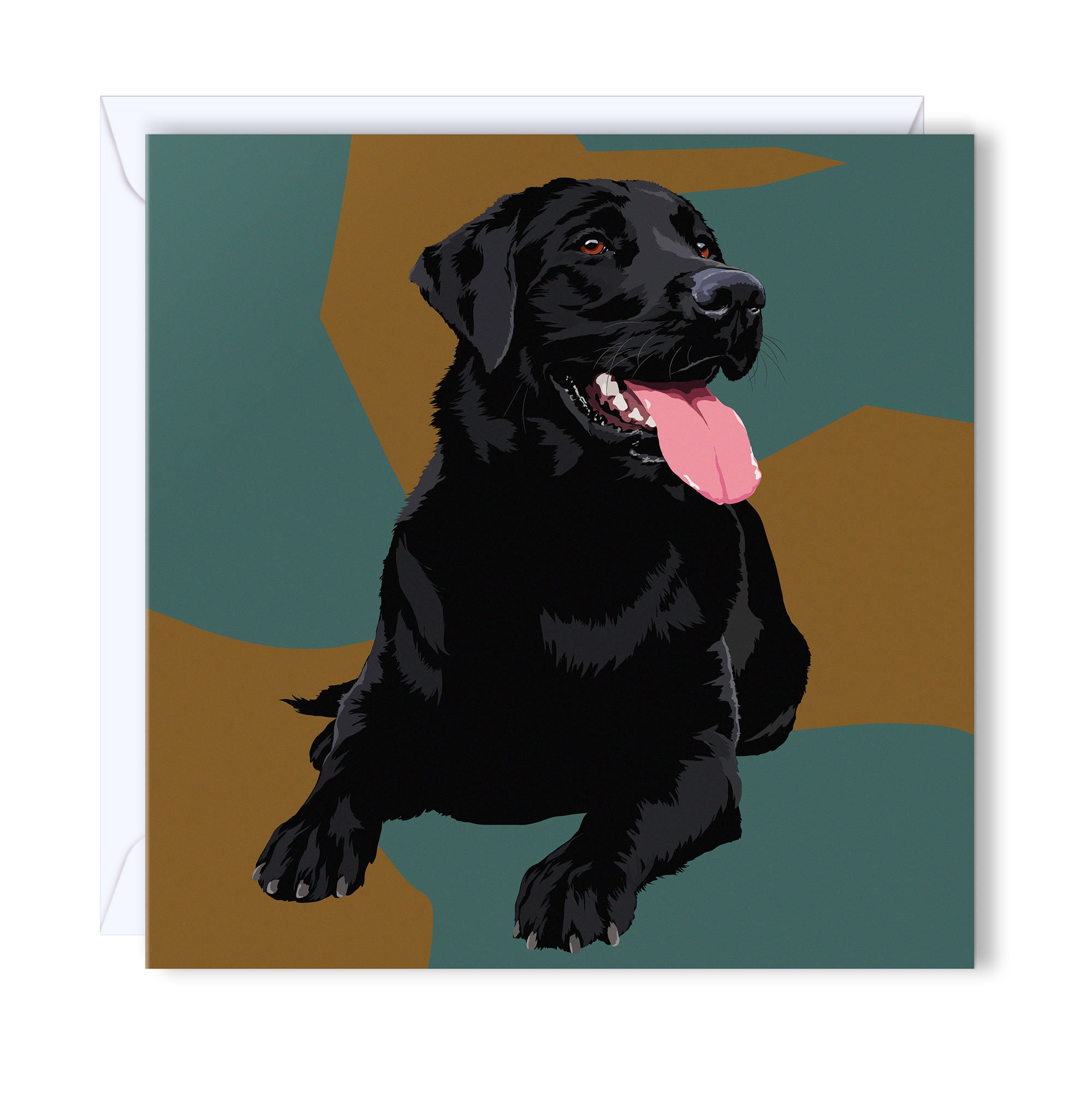 Black Labrador Card | Leslie Gerry - Blank Greeting Card & Envelope ...