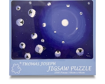 Jigsaw Puzzle 1000 Piece - Hand Wash Only - Thomas Joseph - Sheep Art ...