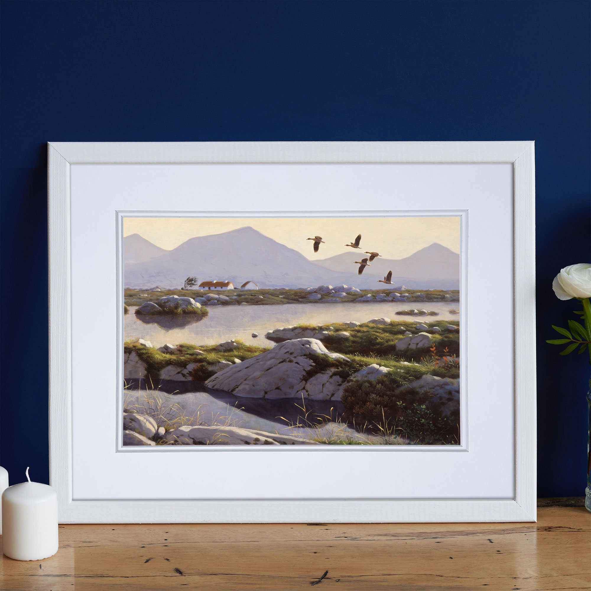 Flying Geese Print Julian Friers Double Mounted British Wildlife Art ...