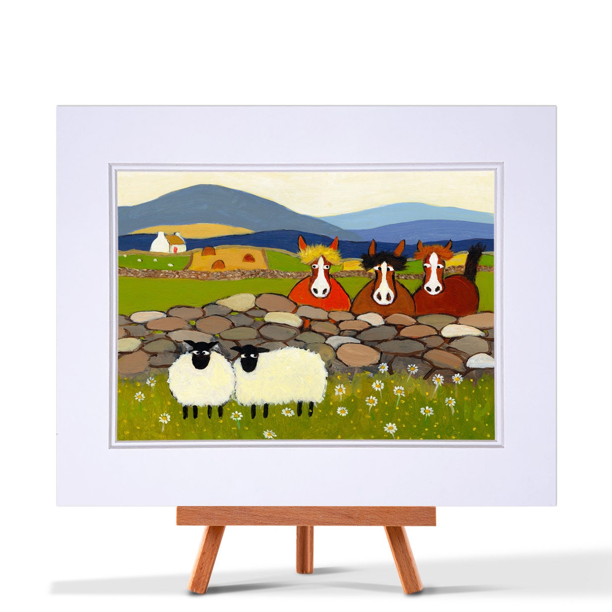 Nag, Nag, Nag Print | Thomas Joseph - Double Mounted - Sheep Art ...