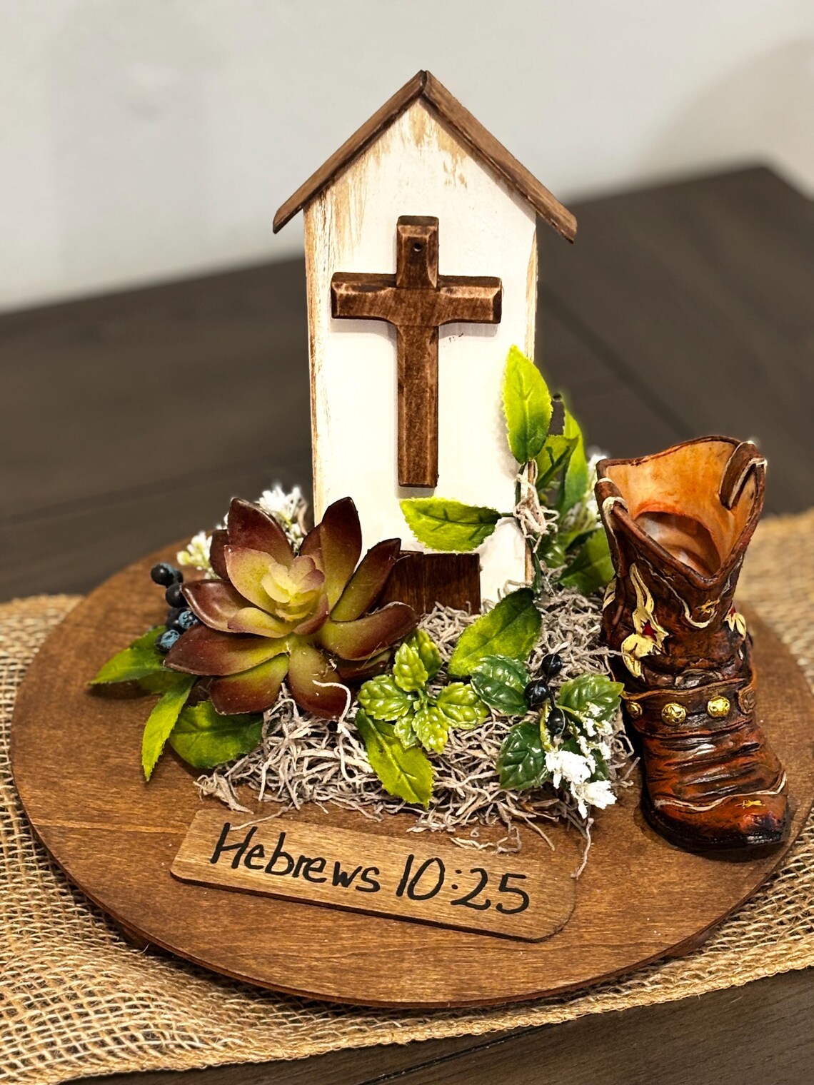Cowboy Church Table Top Decor, Country Centerpiece, - Etsy