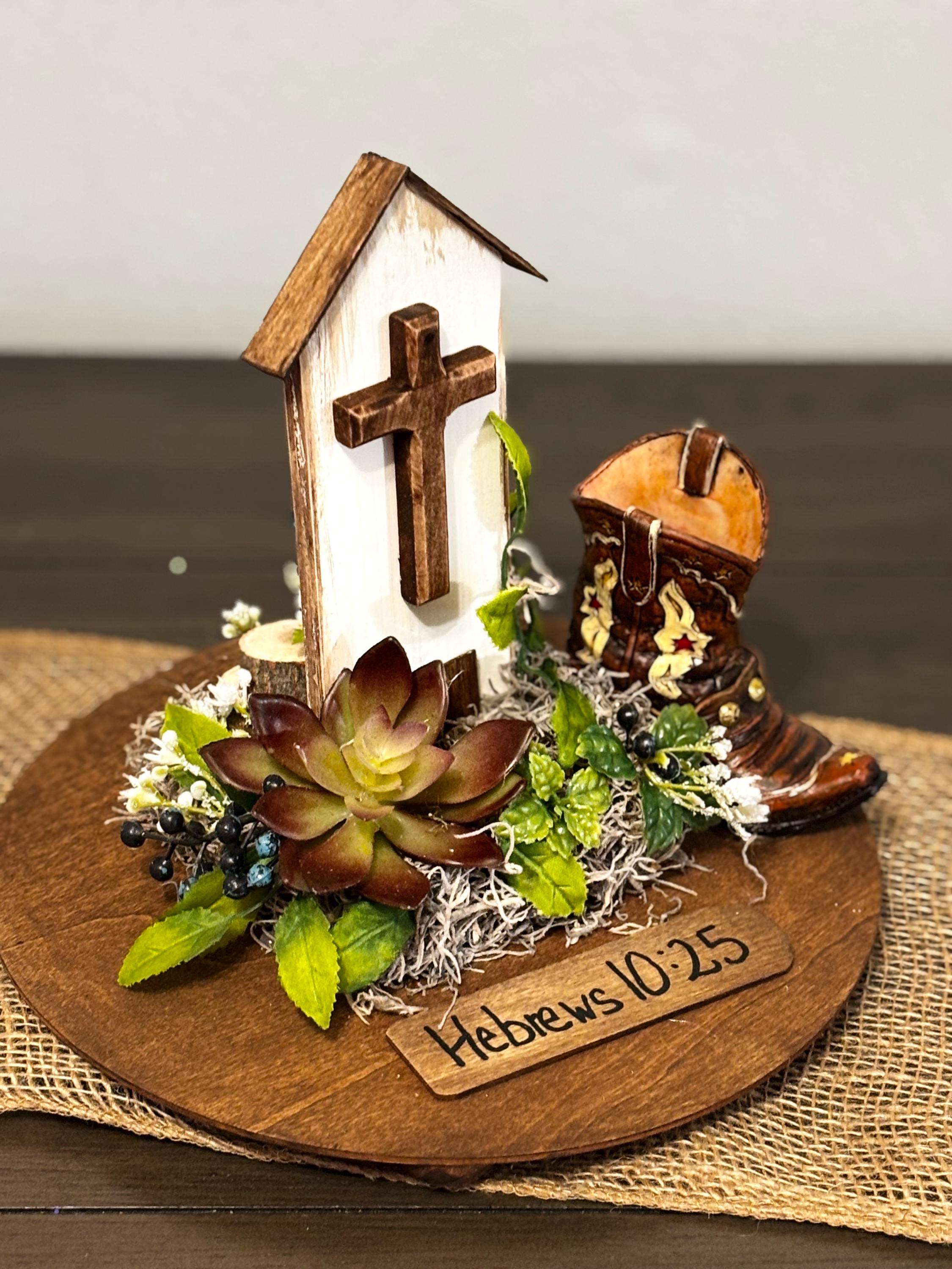 Cowboy Church Table Top Decor, Country Centerpiece, - Etsy