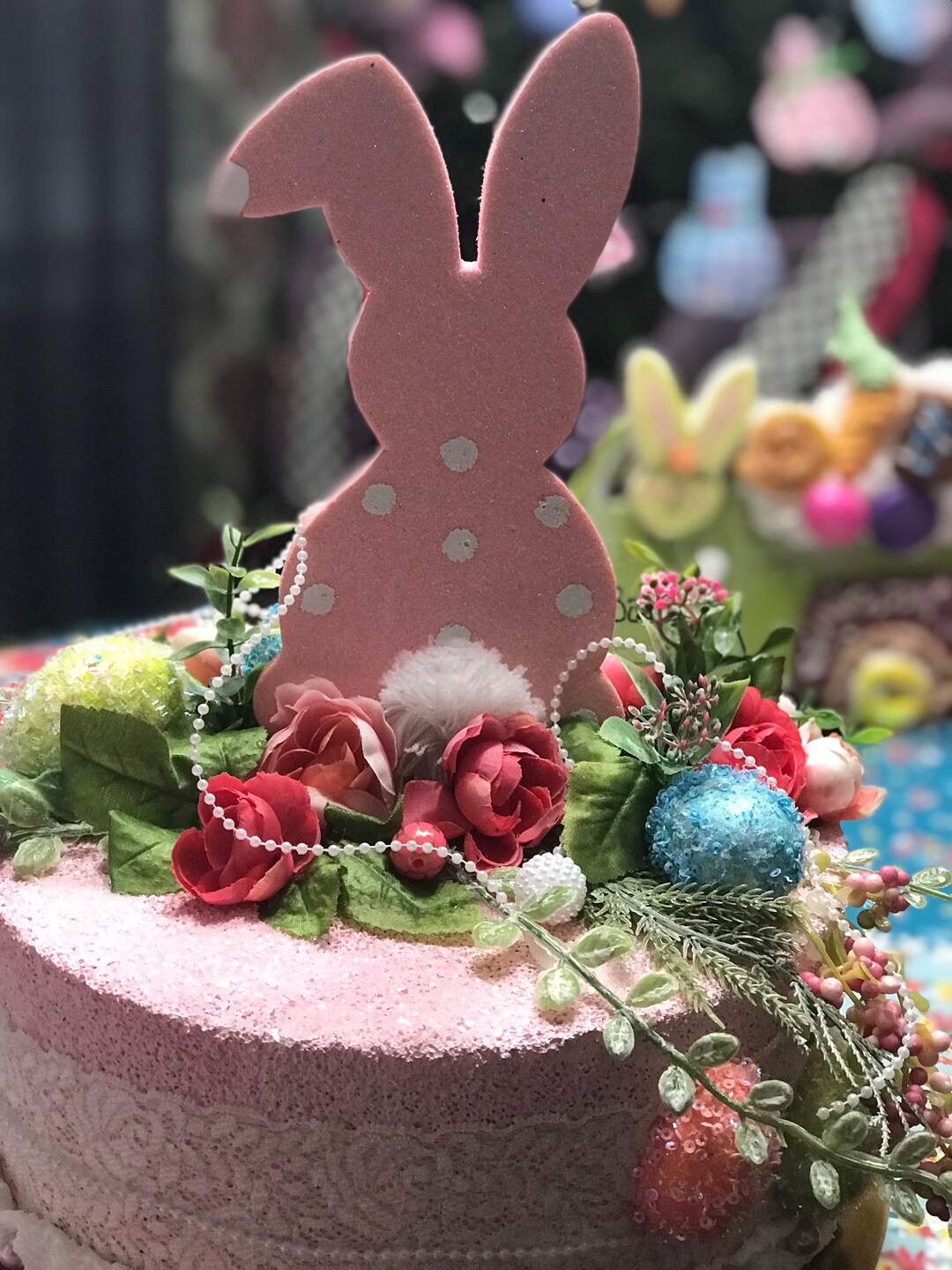 Fake Bake Cake, Easter Fake Bake Cake, Kitchen Decor, Dining Room Table ...