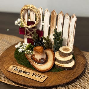 Country Table Top Decor , Western Table Top Decor, Church Decor, Cowboy ...