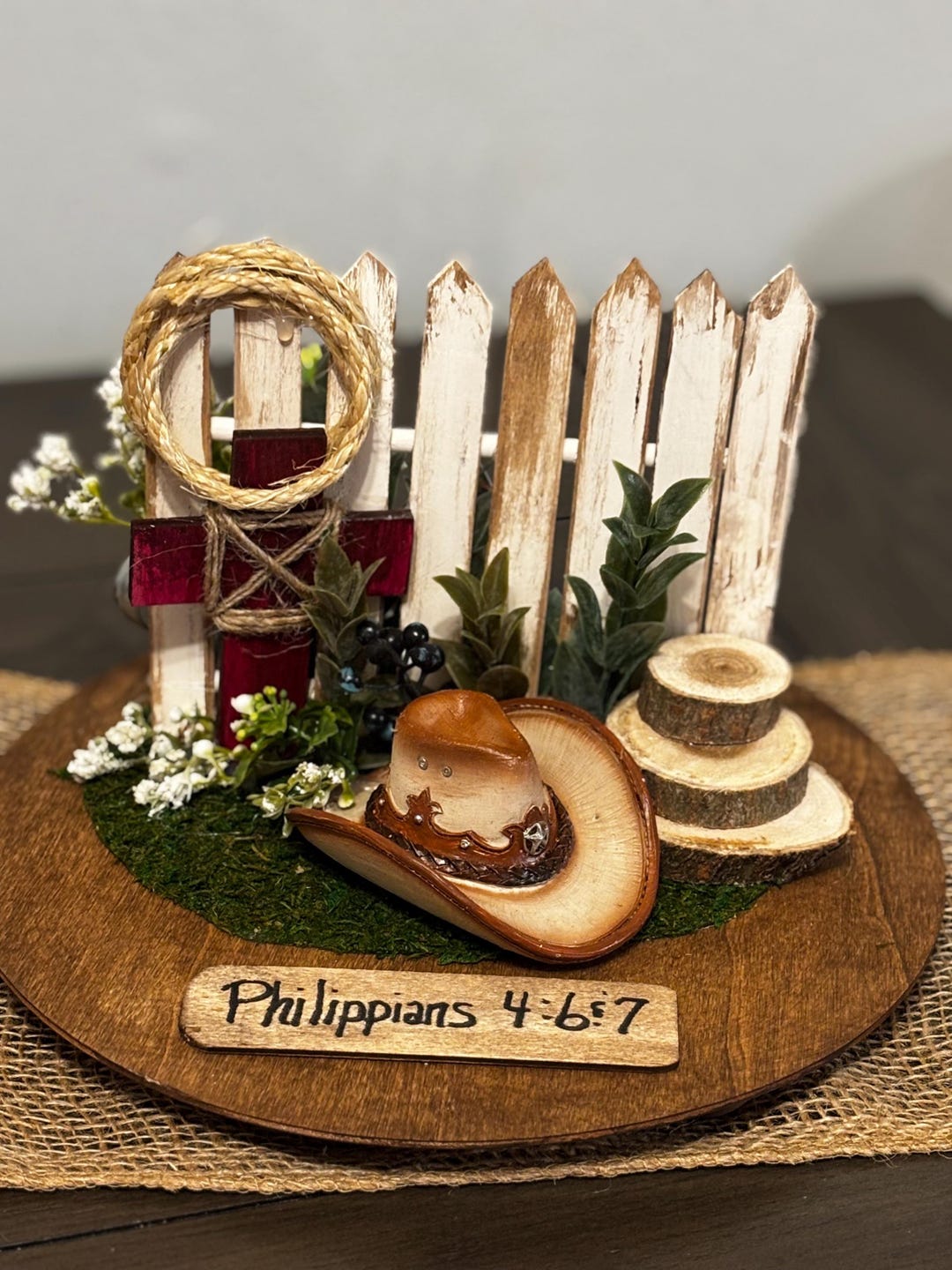 Country Table Top Decor , Western Table Top Decor, Church Decor, Cowboy ...