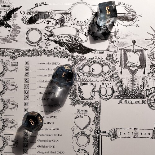 Gothic Vibes Character Sheet D&D 5e - Etsy