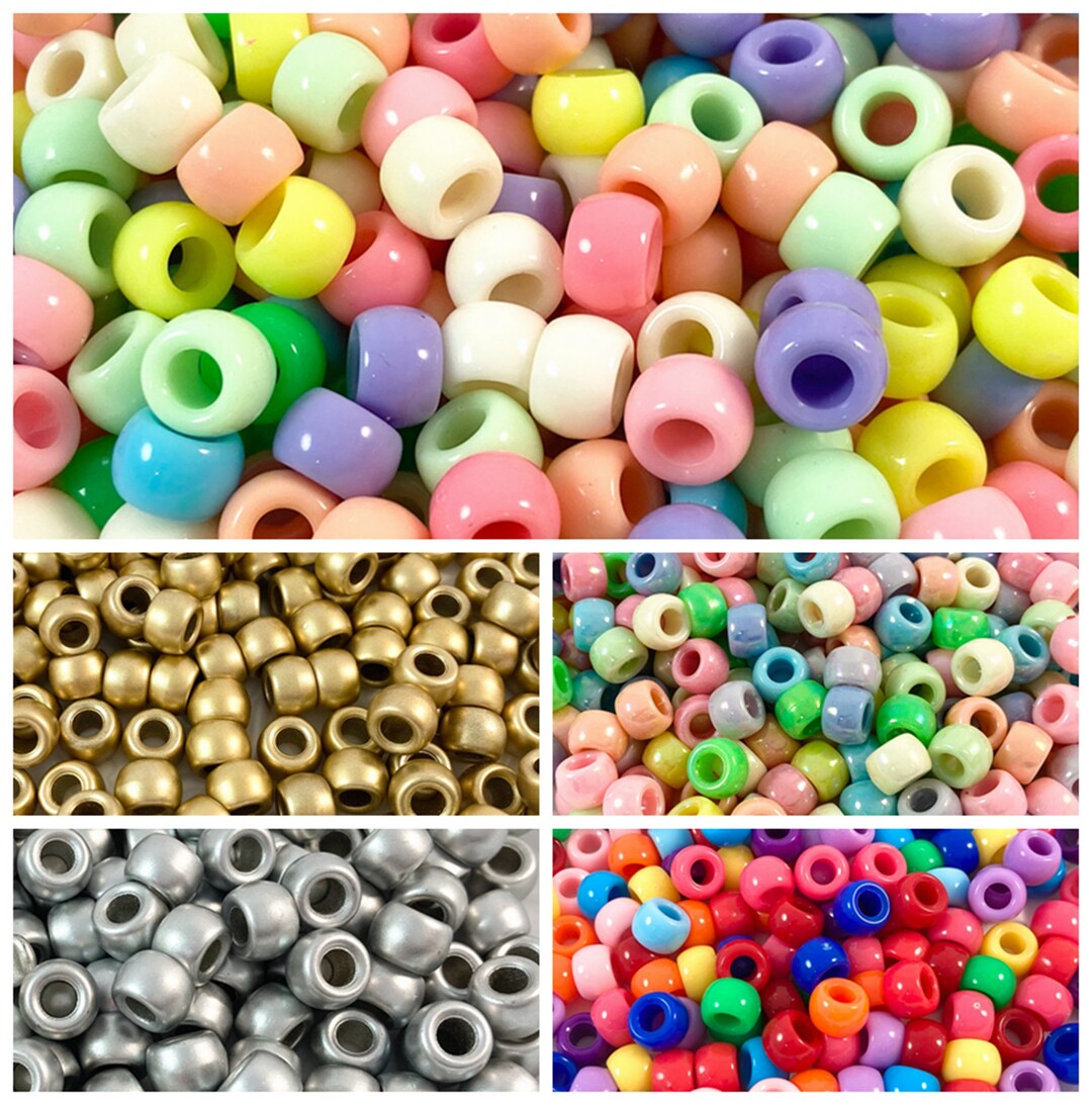 8.3mm Pony Beads, Kandi Beads, Acrylic Bubblegum Beads, Chunky Beads ...