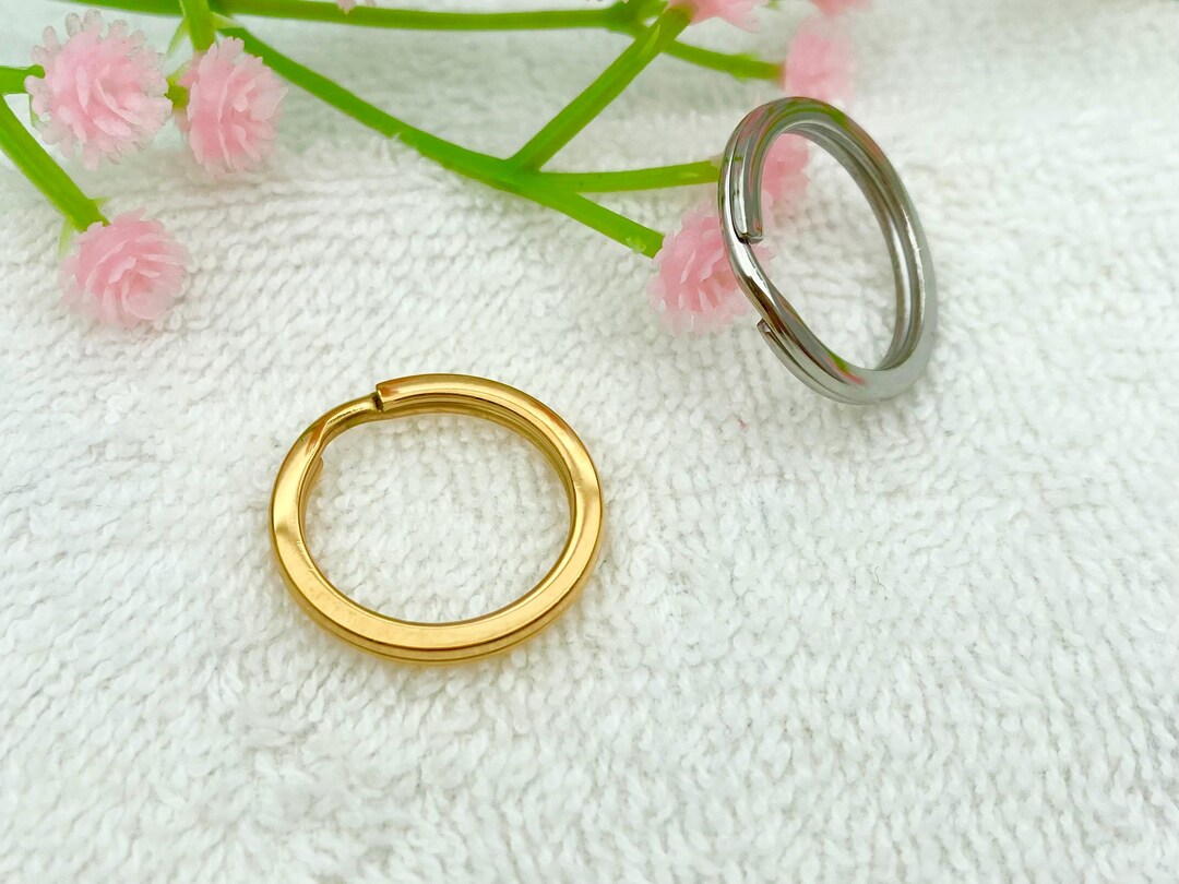 25mm Stainless Steel Split Rings for Key Chain, Heavy Duty Key Rings ...
