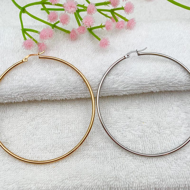 Stainless Steel Hoops - Etsy