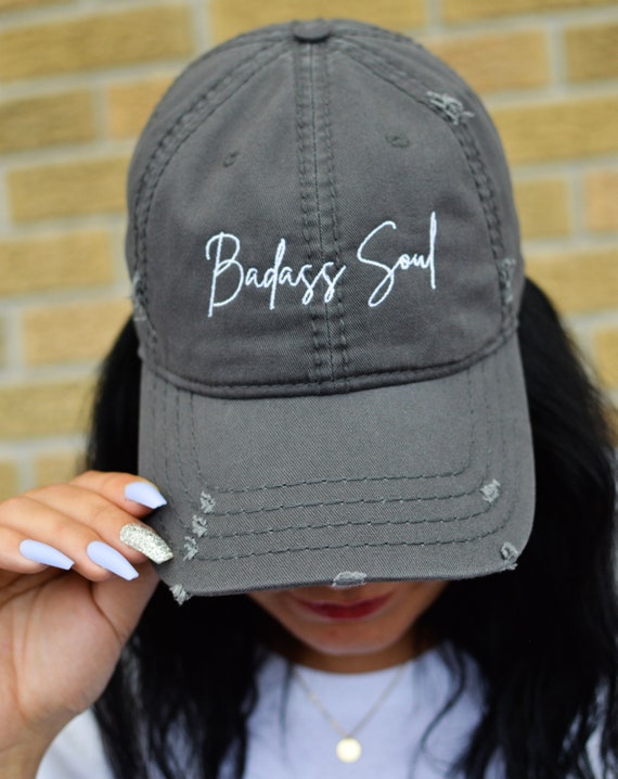 Badass Soul Distressed Dad Hat Gifts for Her Soul Sister Badass Gift Badass Hat Badass Woman Spiritual Gifts for Women Hats for Women Etsy