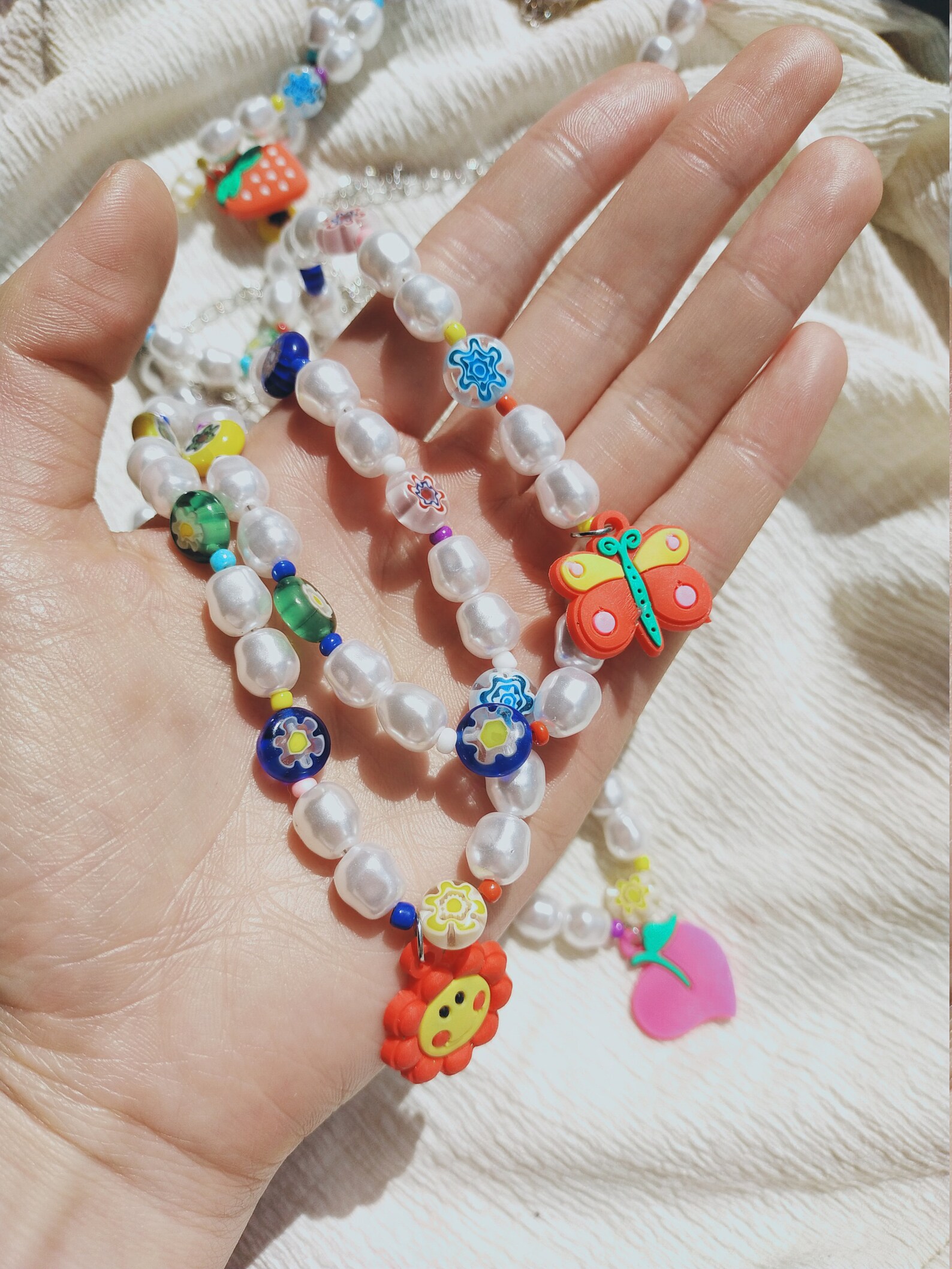 Y2k Collar de cuentas con colgante Collar indie collar | Etsy