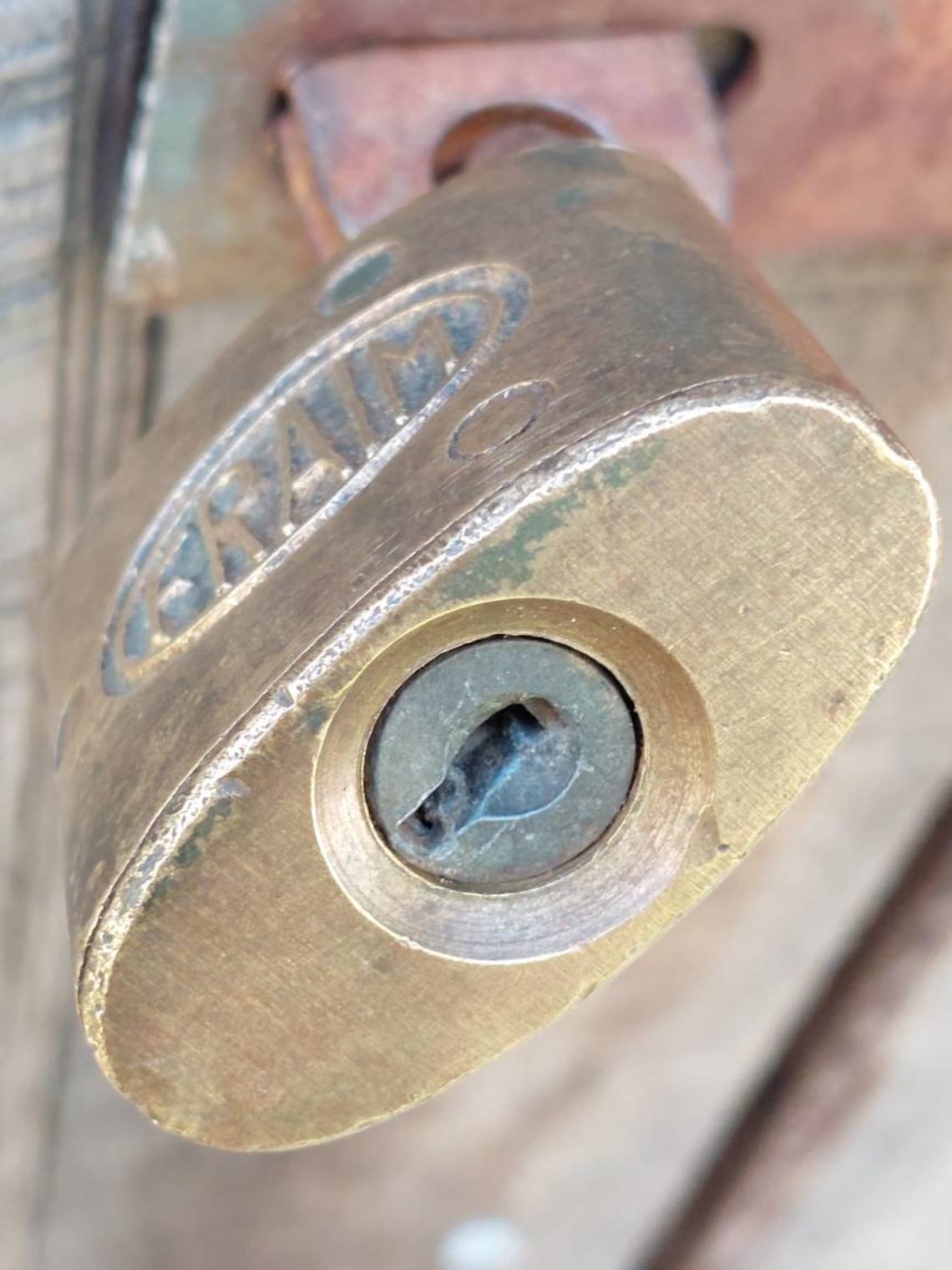 Midcentury US Brass Fraim Lock With Key - Etsy