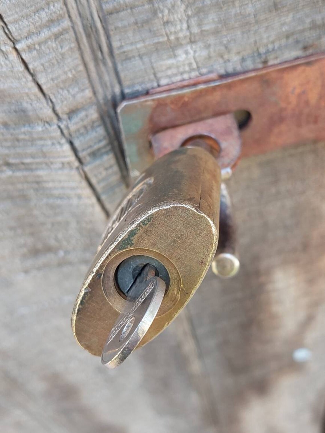 Midcentury US Brass Fraim Lock With Key - Etsy