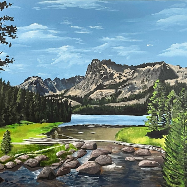 Acrylic Landscape - Etsy