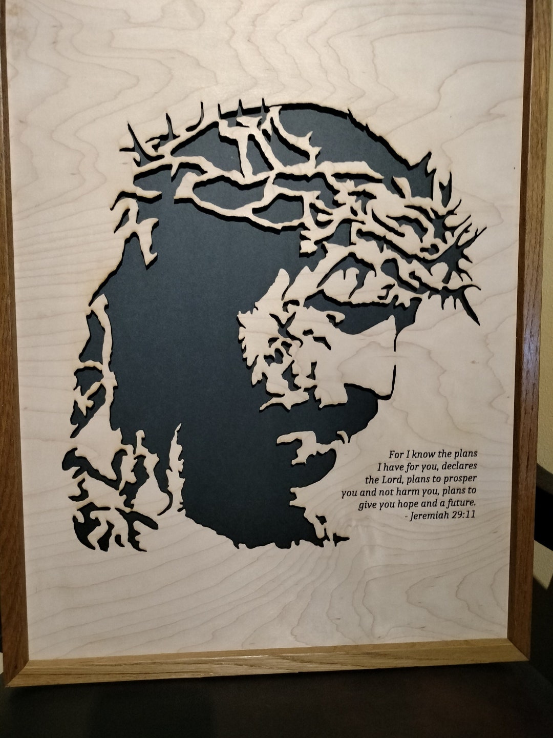 Beautiful Jesus Christ Head Bowed - Christian - Wall Art - Laser Cut ...