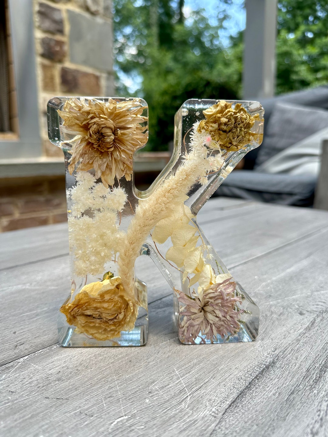 Alphabet Letter With Preserved Flowers and Lights | Unique Floral Gifts ...