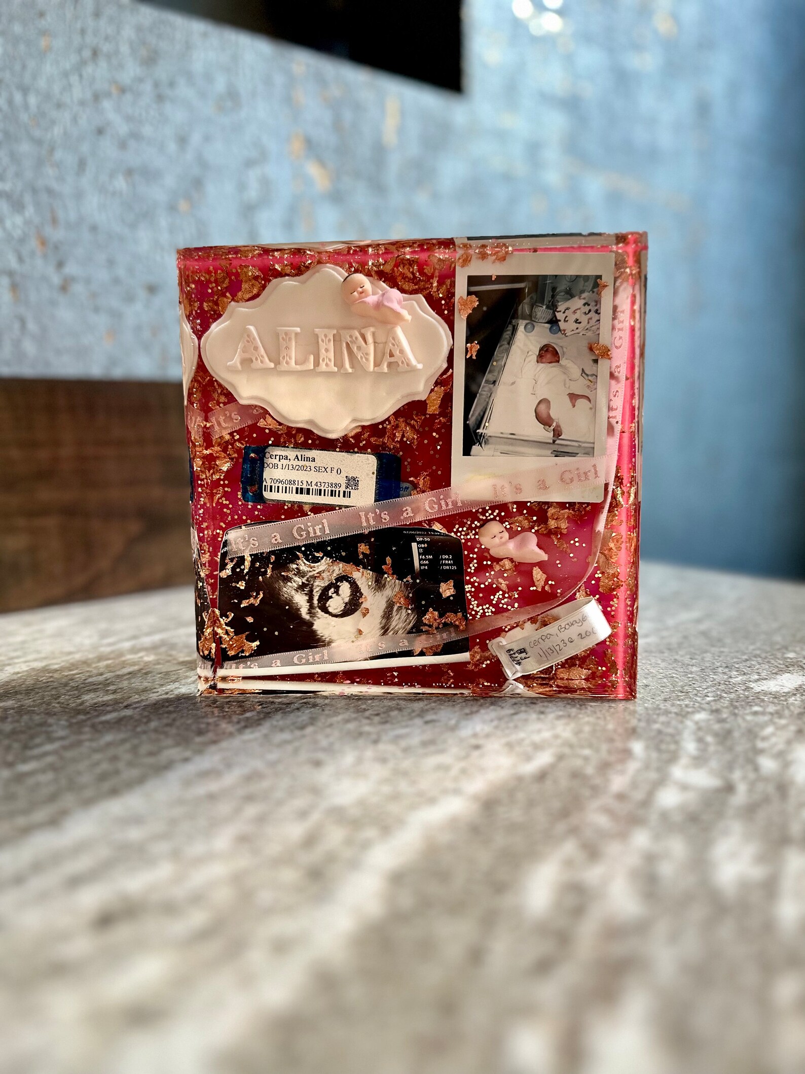 Newborn Memory Resin Preservation/baby Girl Resin Keepsake/baby Boy ...