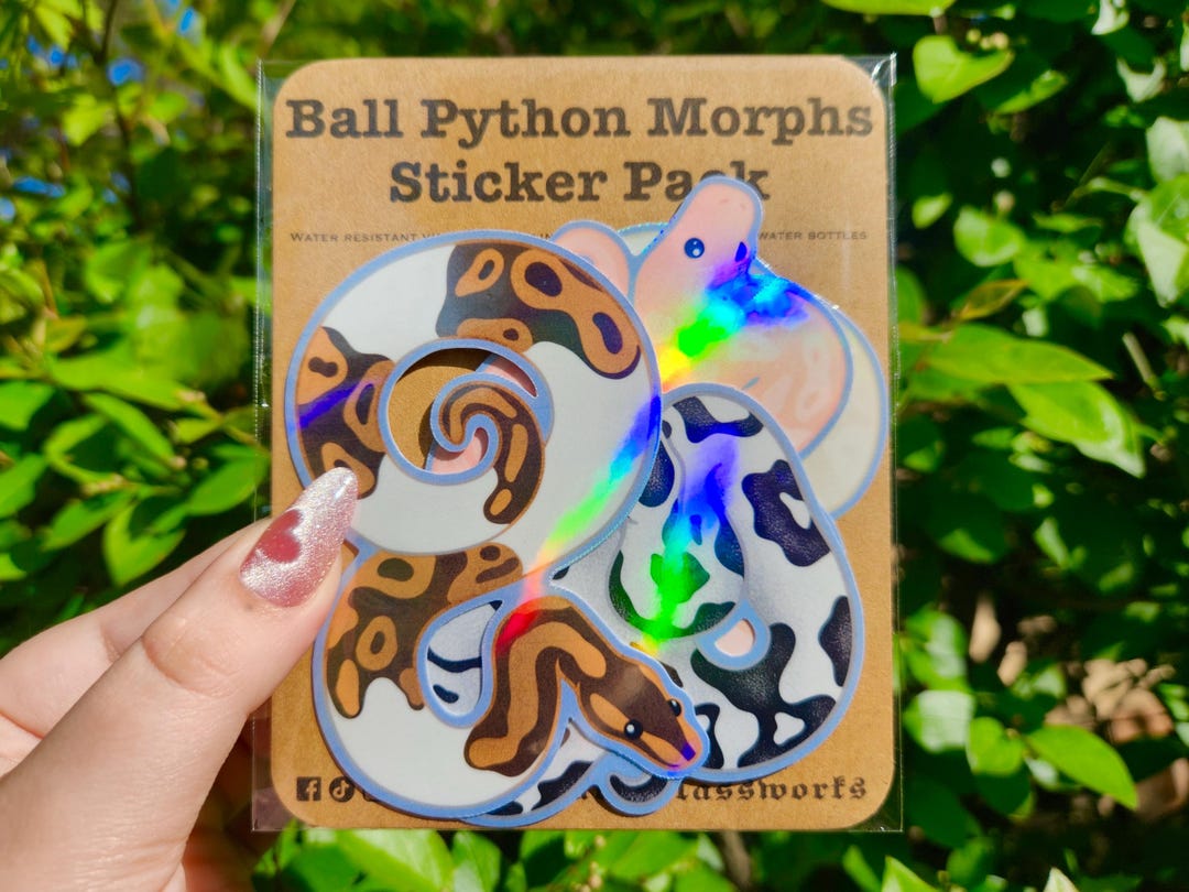 Python Morph Sticker Pack | Holographic Water-resistant Stickers | 6 Pack - Etsy