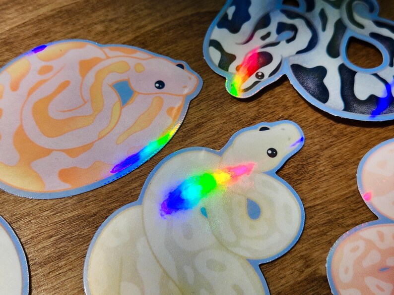 Python Morph Sticker Pack | Holographic Water-resistant Stickers | 6 ...