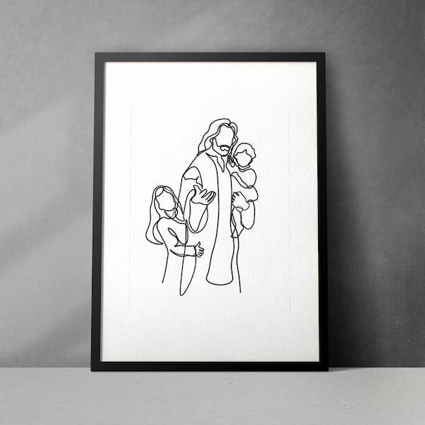 Christian Line Art - Etsy